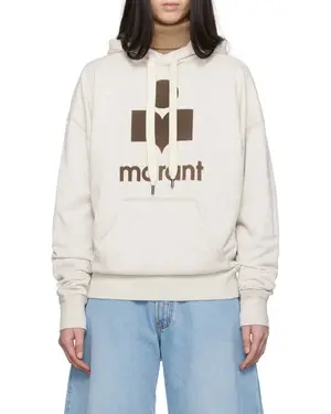 Isabel Marant Étoile Mansel Logo Printed Drawstring Hoodie - Blue