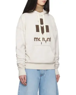 Isabel Marant Étoile Mansel Logo Printed Drawstring Hoodie - Blue