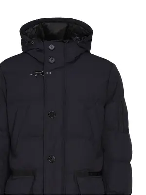 FAY Quilted Parka Coat With Hood