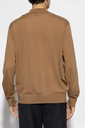 Dries Van Noten Long-sleeved Knitted Polo Shirt
