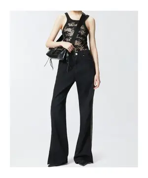 Pinko X Patrick Mcdowell Semi-sheer Horse Jacquard Mesh Tank Top