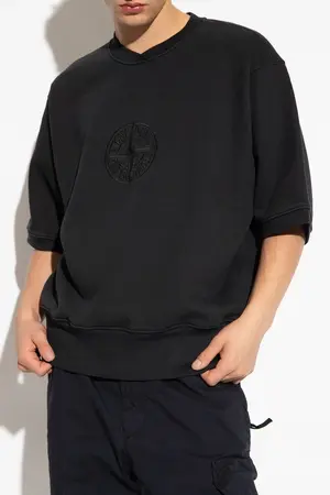 Stone Island Compass-embroidered Fine-ribbed T-shirt