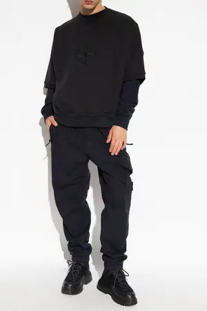 Stone Island Compass-embroidered Fine-ribbed T-shirt