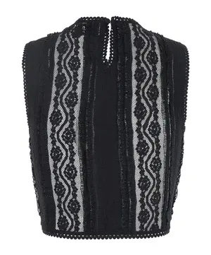 Charo Ruiz Ibiza Sleeveless Lace Blouse