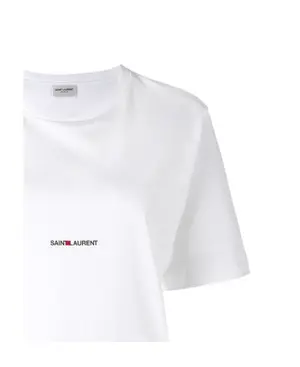Saint Laurent Logo Print Crewneck T-shirt
