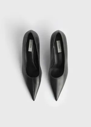 TOTEME 55mm Pointed-toe Leather Wedge Pumps - Black