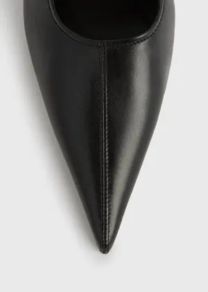 TOTEME 55mm Pointed-toe Leather Wedge Pumps - Black