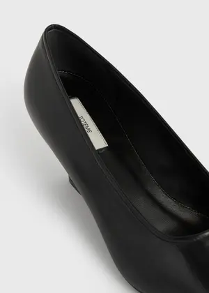 TOTEME 55mm Pointed-toe Leather Wedge Pumps - Black