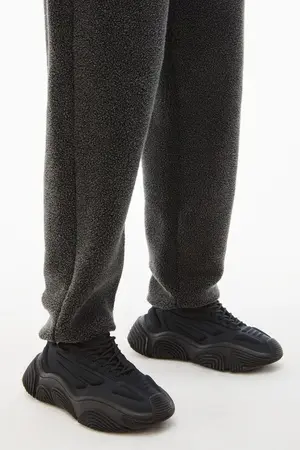 Alexander Wang Logo-embroidered Fleece Track Pants