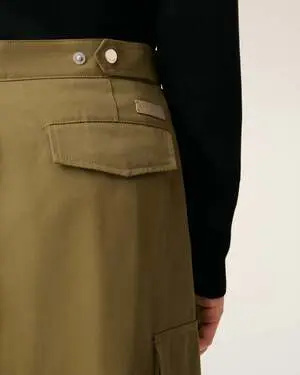 AMI Paris Wide Leg Cargo Trousers - Bronze