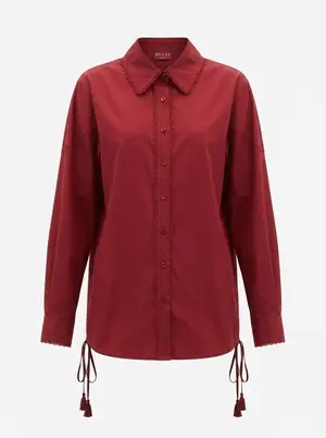 Gucci Long Sleeve Shirt With Drawstring Detail