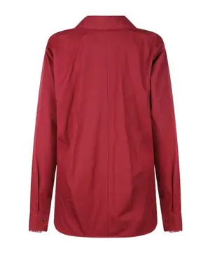 Gucci Long Sleeve Shirt With Drawstring Detail - Red