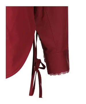 Gucci Long Sleeve Shirt With Drawstring Detail - Red