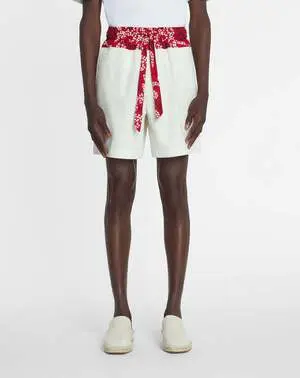 LANVIN Floral-printed Drawstring Shorts