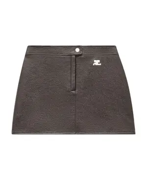 COURREGES Courrèges Vinyl Mini Skirt - Black