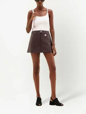 COURREGES Courrèges Vinyl Mini Skirt - Black
