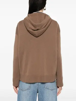 Max Mara Logo Embellished Knitted Hoodie