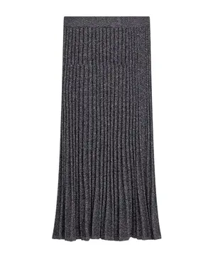JOSEPH Elastic Knit Midi Skirt With Glitter Finish