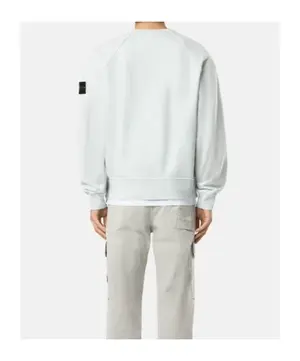 Stone Island Logo Patch Crewneck Sweatshirt - Sky-blue