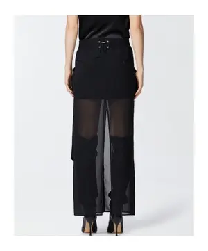 Pinko Sheer Cargo Midi Skirt