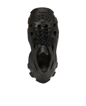 Balenciaga Hd Laced Cut-out Sneakers - Black