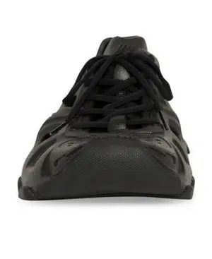 Balenciaga Hd Laced Cut-out Sneakers - Black