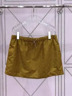 Gucci Gg Monogram Mini Skirt - Brown