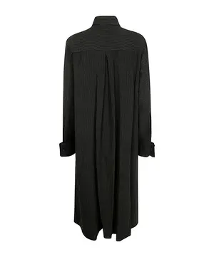 MARIA CALDERARA Striped Button-up Shirt Dress
