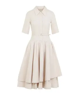 Co Belted Layered-skirt Mini Dress - No