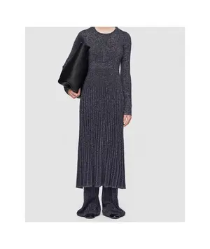 JOSEPH Long Sleeve Knit Dress With Ribbed Details