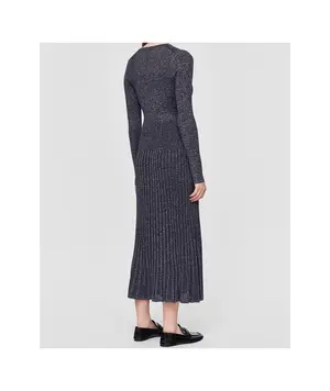 JOSEPH Long Sleeve Knit Dress With Ribbed Details