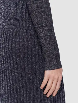 JOSEPH Long Sleeve Knit Dress With Ribbed Details