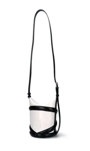 Alexander McQueen The Curve Small Bucket Bag - White