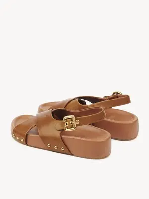 Chloé Mae Buckle Detailed Flat Sandals