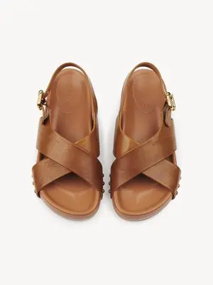 Chloé Mae Buckle Detailed Flat Sandals