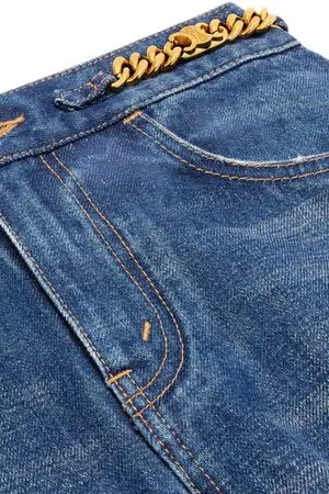 Celine Mini Skirt In Dark Union Wash Denim