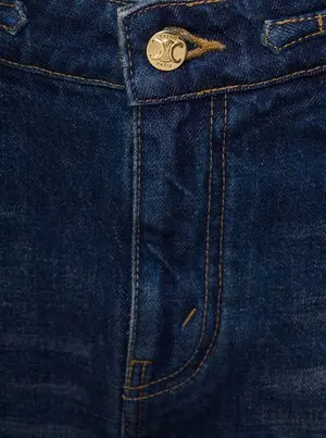 Celine Mini Skirt In Dark Union Wash Denim