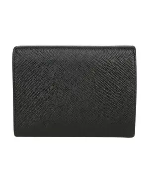 Prada Logo Plaque Tri-fold Wallet