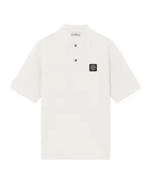 Stone Island Loose-fit Short-sleeve Polo Shirt - Ivory