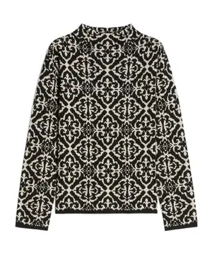 Max Mara Wool And Cashmere Jacquard Knit Sweater