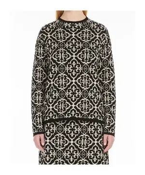 Max Mara Wool And Cashmere Jacquard Knit Sweater