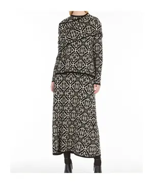 Max Mara Wool And Cashmere Jacquard Knit Sweater
