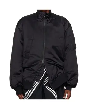 Y3 Zip-up Bomber Jacket With Stand Collar