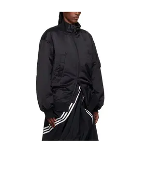 Y3 Zip-up Bomber Jacket With Stand Collar