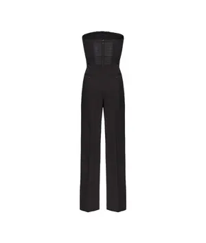 Pinko Strapless Jumpsuit With Zipper Closure - Black