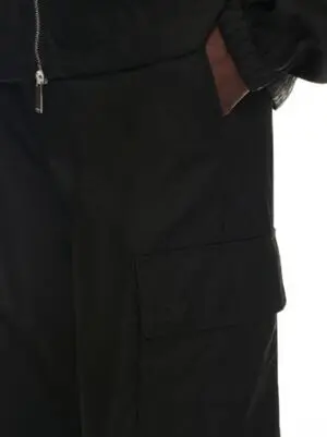 Off-White Mid-rise Straight Leg Cargo Trousers - Black