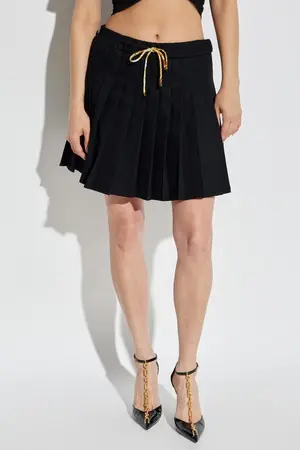 Versace Pleated Drawstring Mini Skirt
