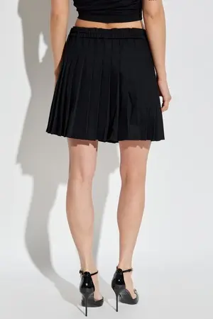 Versace Pleated Drawstring Mini Skirt