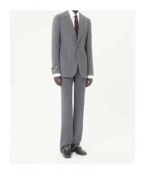 Valentino Garavani Single-breasted Jacket In Pinstripe Wool