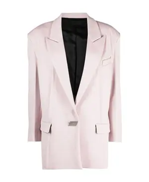 Attico Oversize Blazer With Peak Lapel - Pink